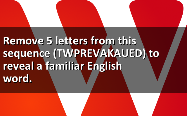 Remove 5 Letters From This Seq Brain Teasers 3948 