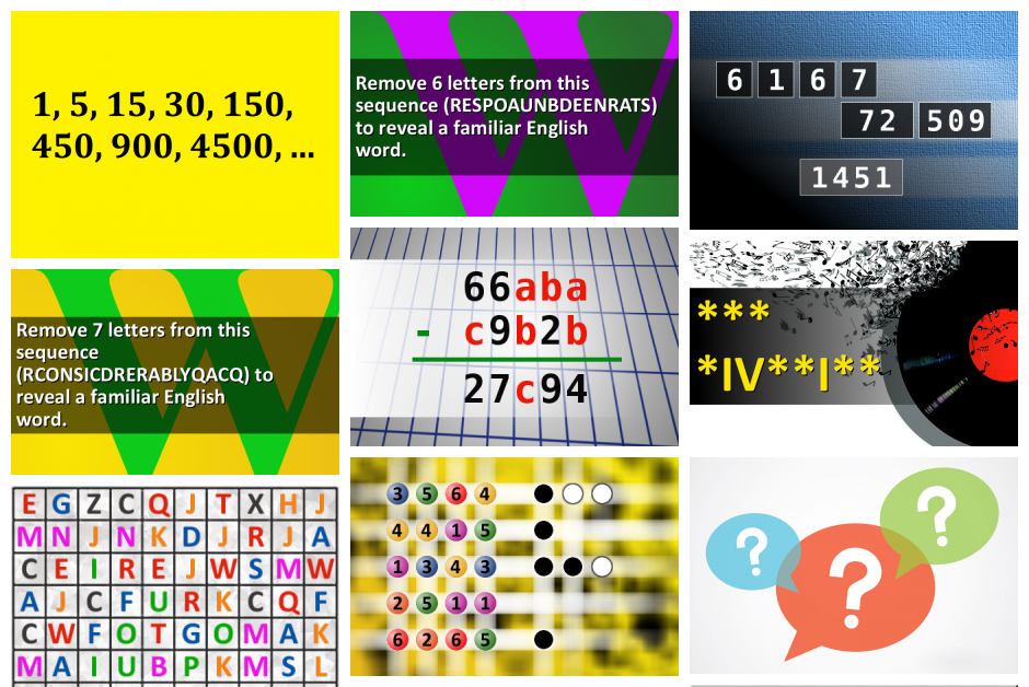 Daily Brain Teasers for Monday, 27 August 2018