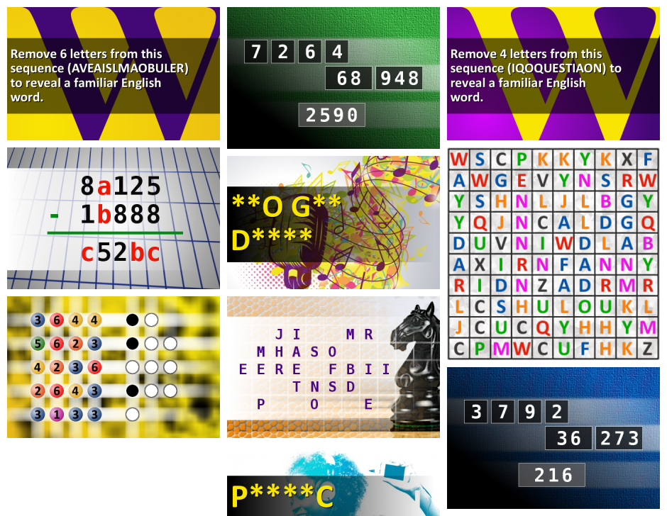 Daily Brain Teasers for Monday, 08 October 2018