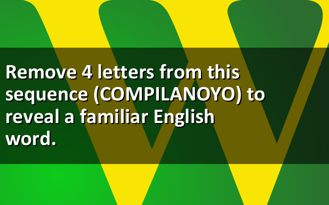 Remove 4 Letters From This Seq Brain Teasers 5918 